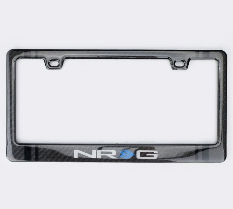 NRG Carbon License Plate Frame/ Fiber Poly Dip Finish Wet w/ NRG Logo ...